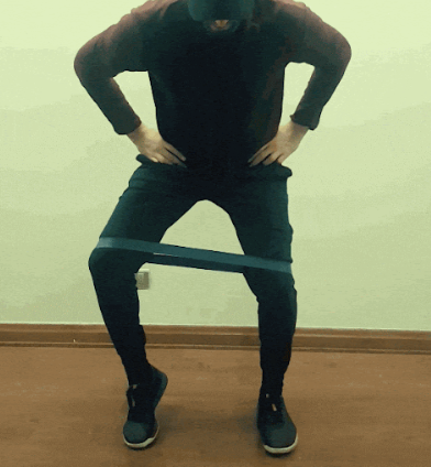 Abduccion de cadera en punta con banda | Institute